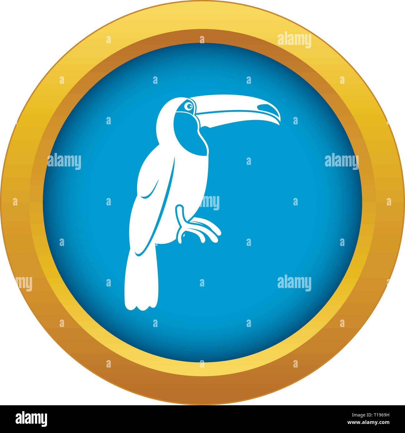 Brazilian toucan icon blue vector isolated Stock Vector Image & Art - Alamy