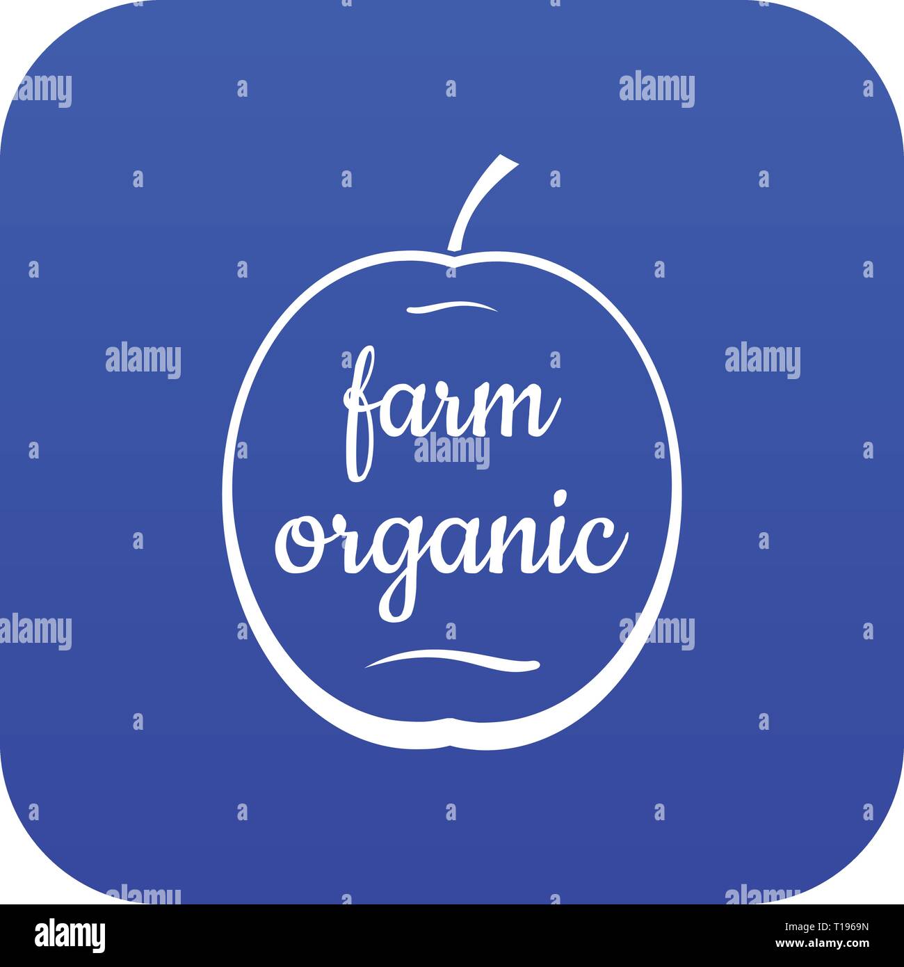 Farm organic icon blue vector Stock Vector Image & Art - Alamy