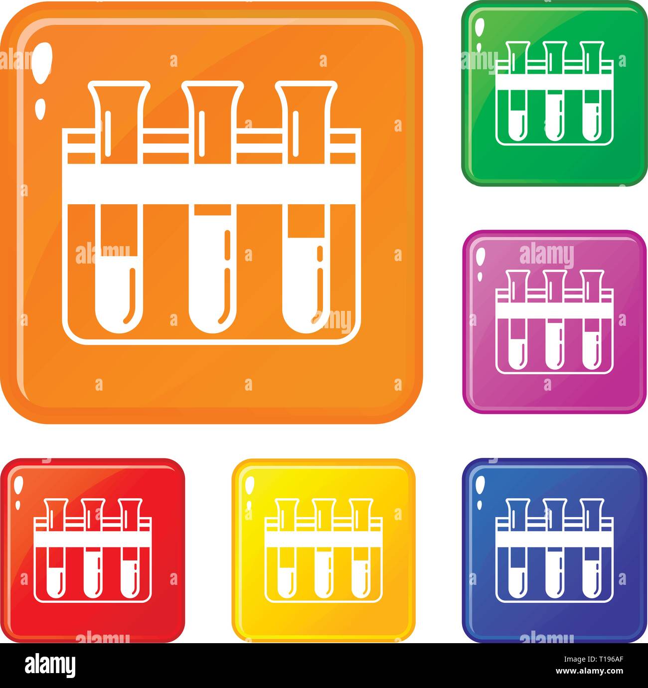 Test tube stand icons set vector color Stock Vector Image & Art - Alamy