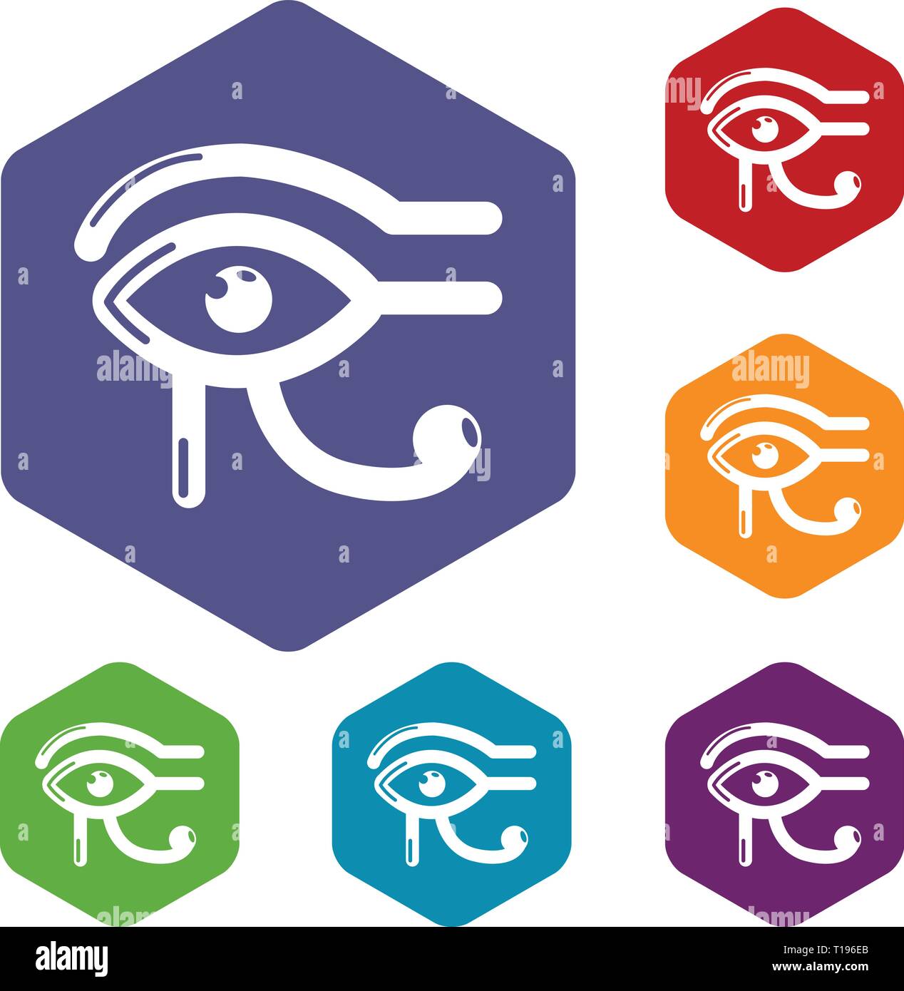 Eye horus icons vector hexahedron Stock Vector Image & Art - Alamy