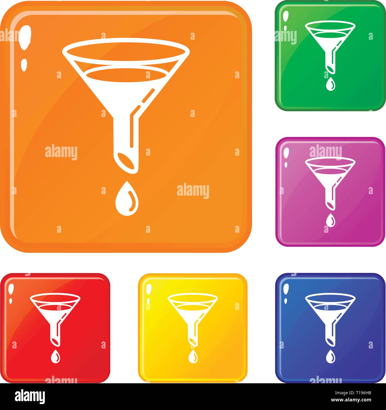 Water filter icons set vector color Stock Vector Image & Art - Alamy