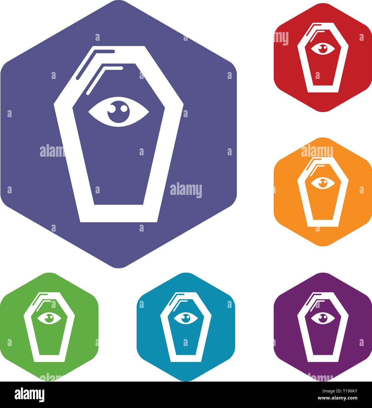Pharaoh coffin icons vector hexahedron Stock Vector Image & Art - Alamy