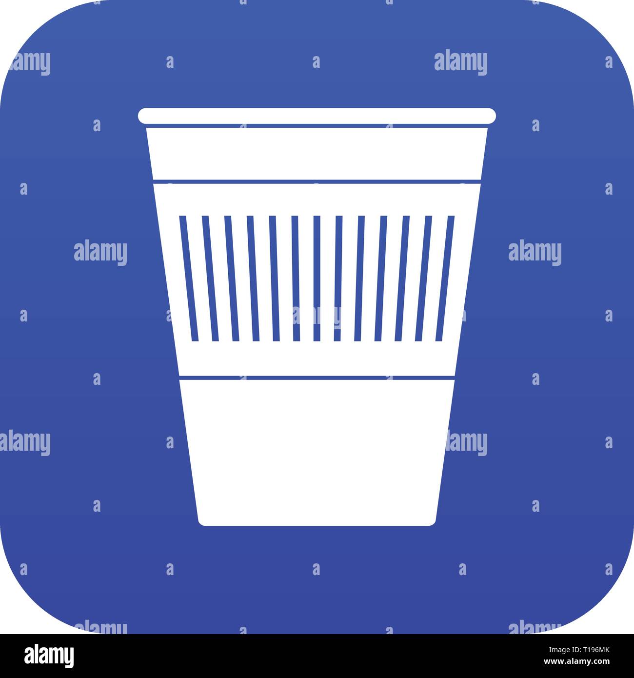 Plastic office waste bin icon digital blue Stock Vector Image & Art - Alamy