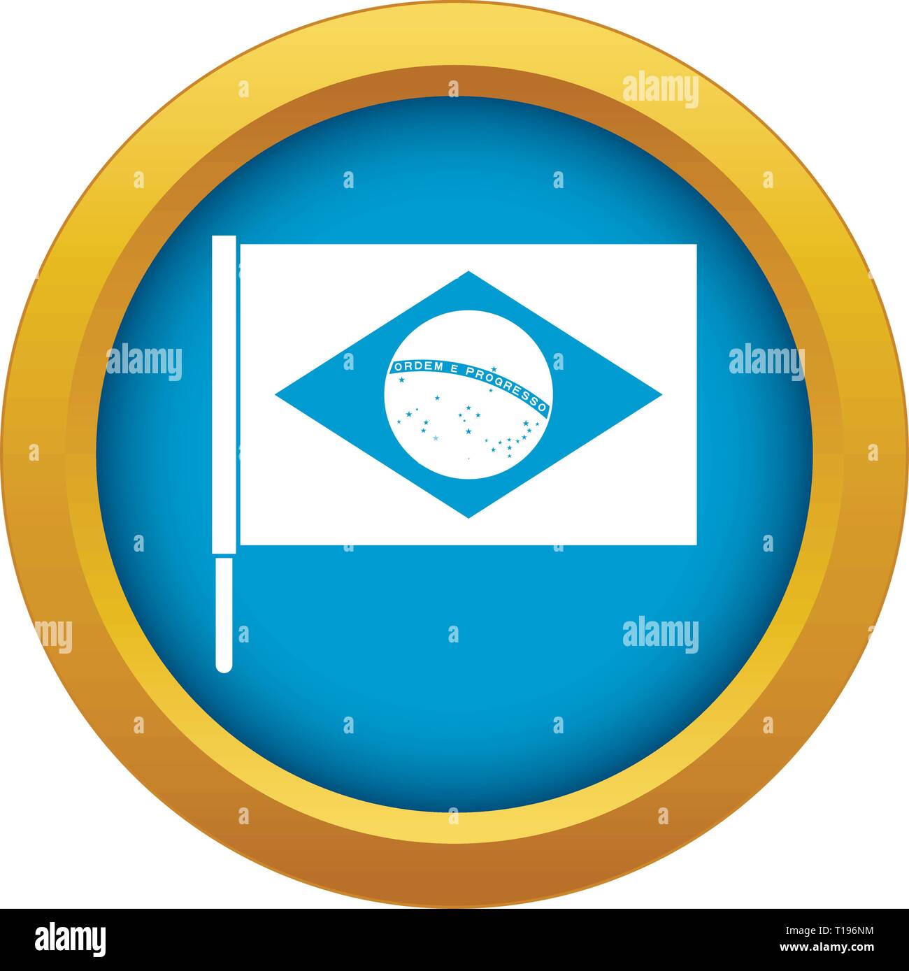 Flag of Brazil icon blue vector isolated Stock Vector Image & Art - Alamy