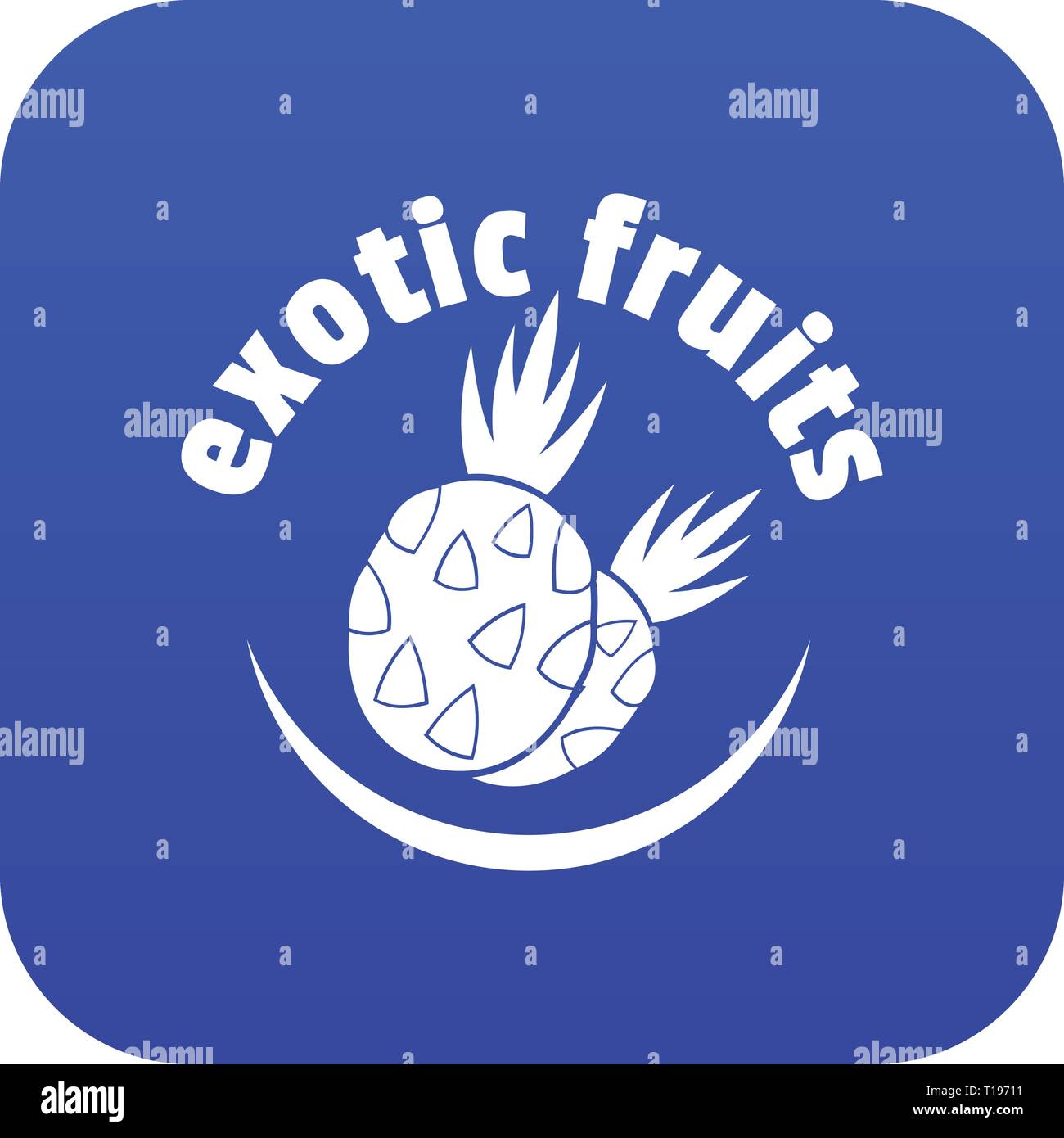 Exotic fruits icon blue vector Stock Vector Image & Art - Alamy
