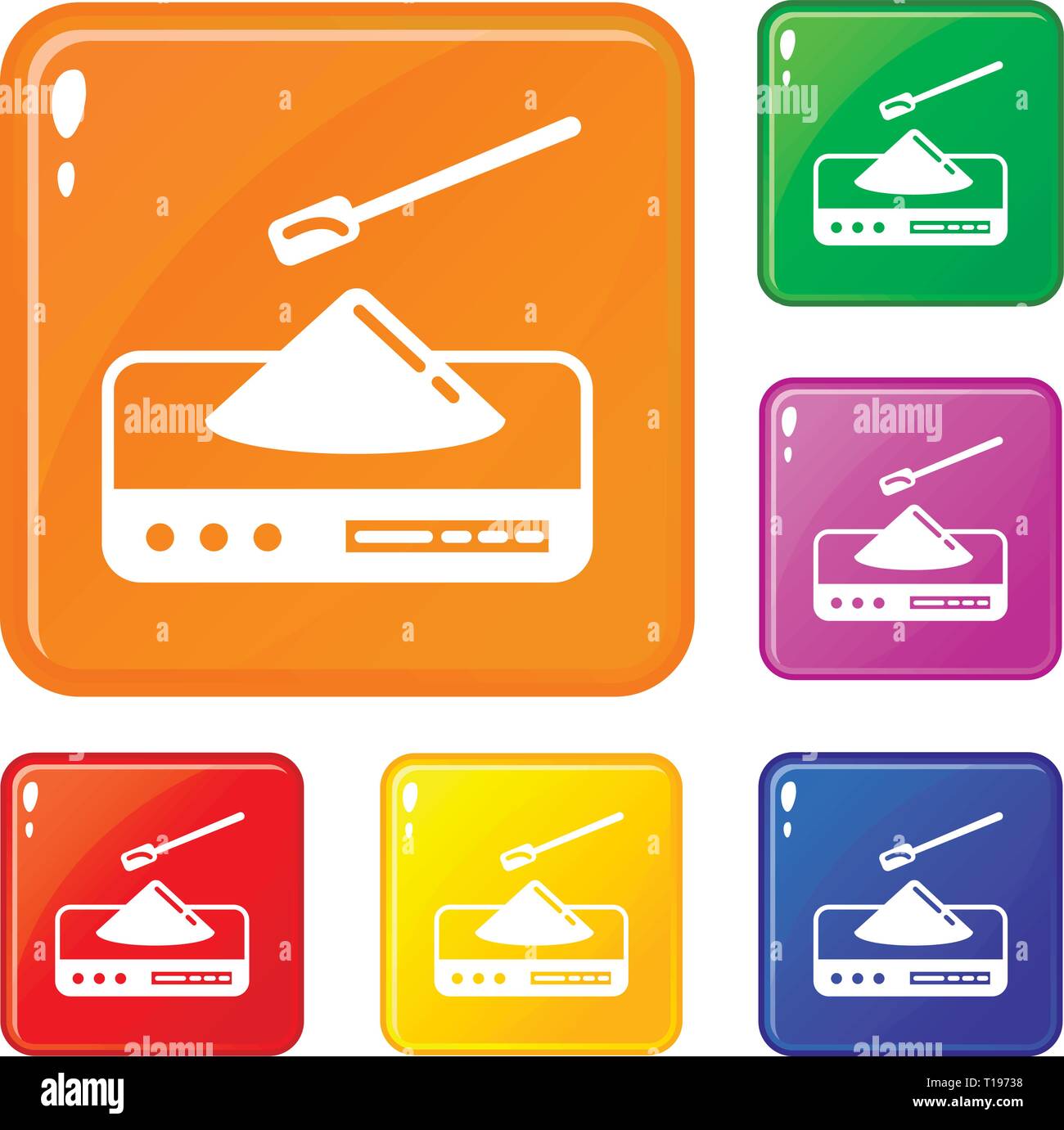 Lab scales icons set vector color Stock Vector Image & Art - Alamy