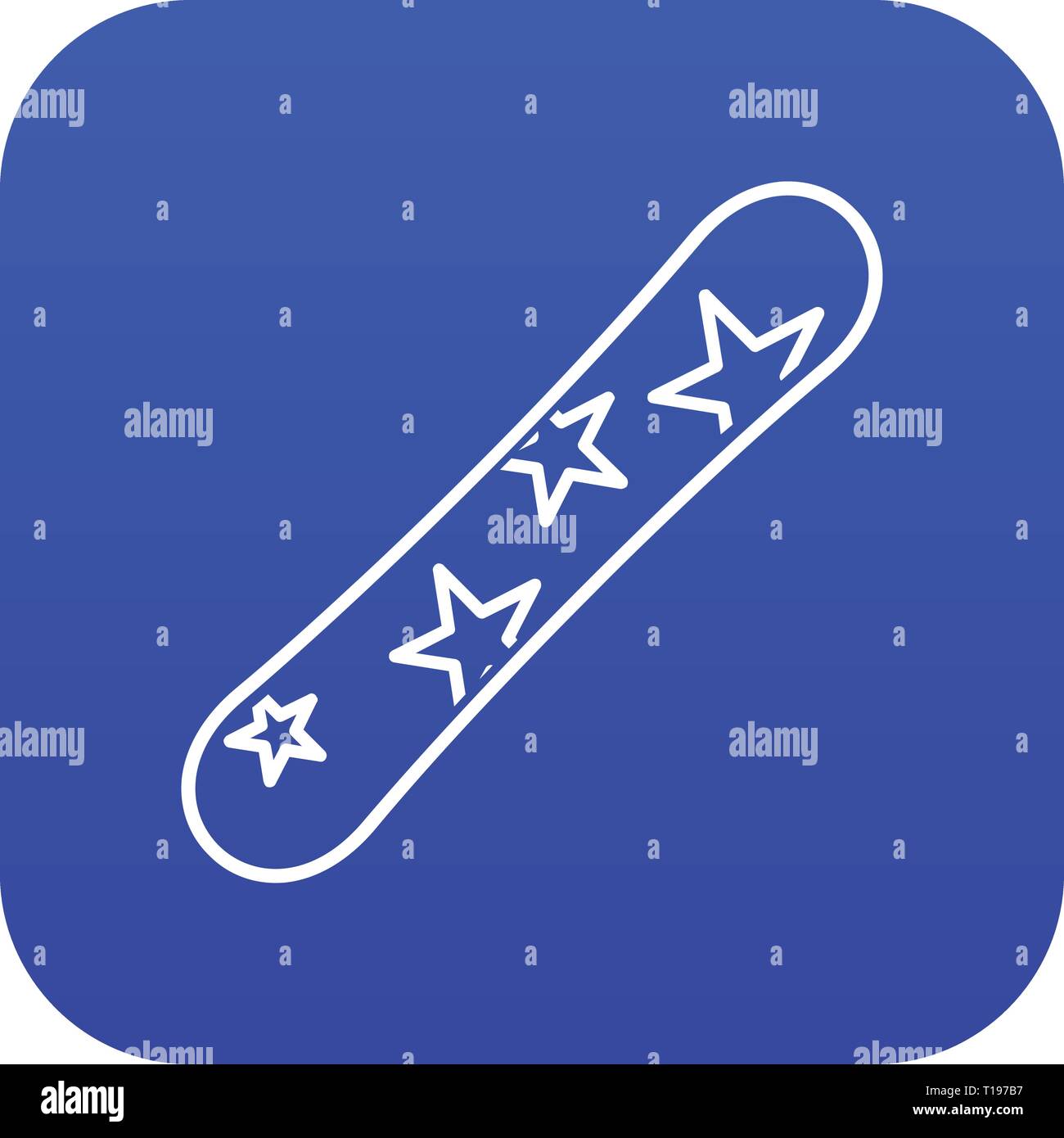 Snowboard icon digital blue Stock Vector Image & Art - Alamy