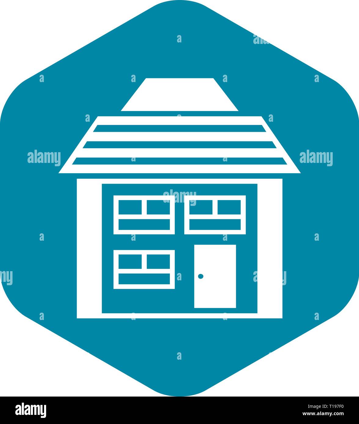 Two-storey house with sloping roof icon Stock Vector Image & Art - Alamy
