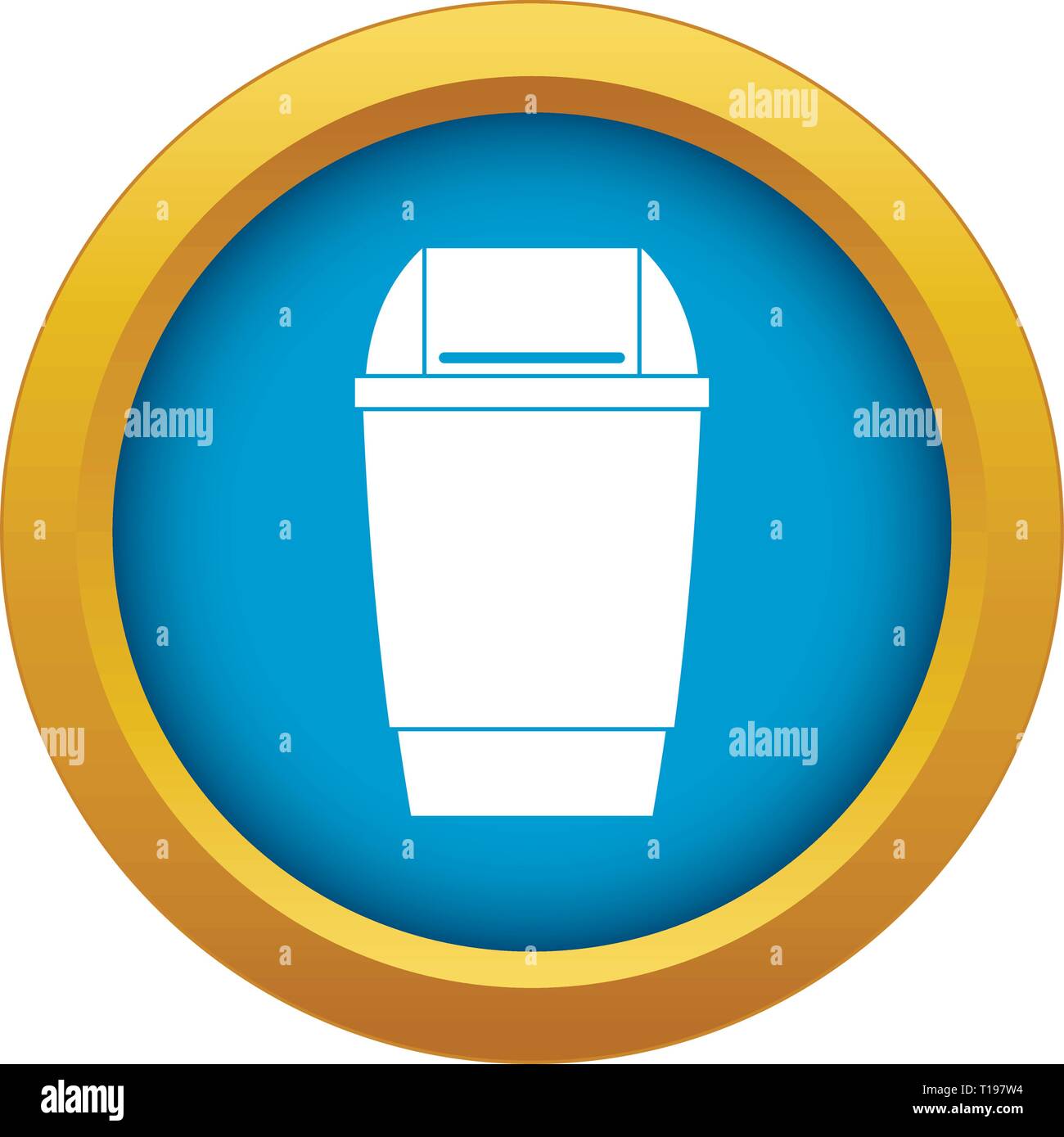 Flip lid bin icon blue vector isolated Stock Vector Image & Art - Alamy