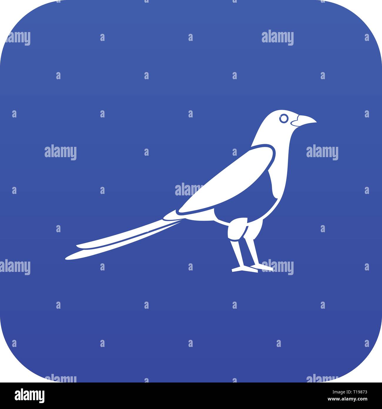 Bird magpie icon digital blue Stock Vector Image & Art - Alamy