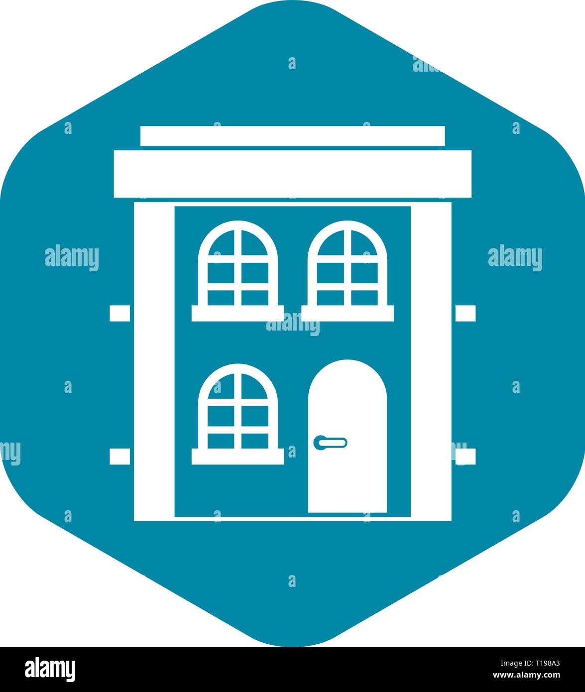 Two-storey residential house icon, simple style Stock Vector Image ...