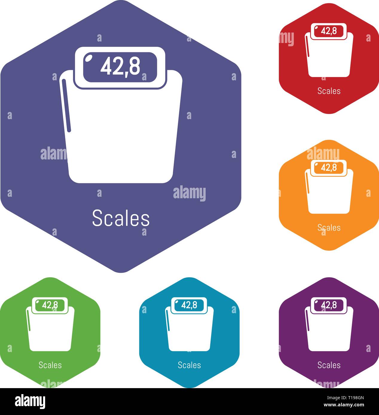 Scales icons vector hexahedron Stock Vector Image & Art - Alamy