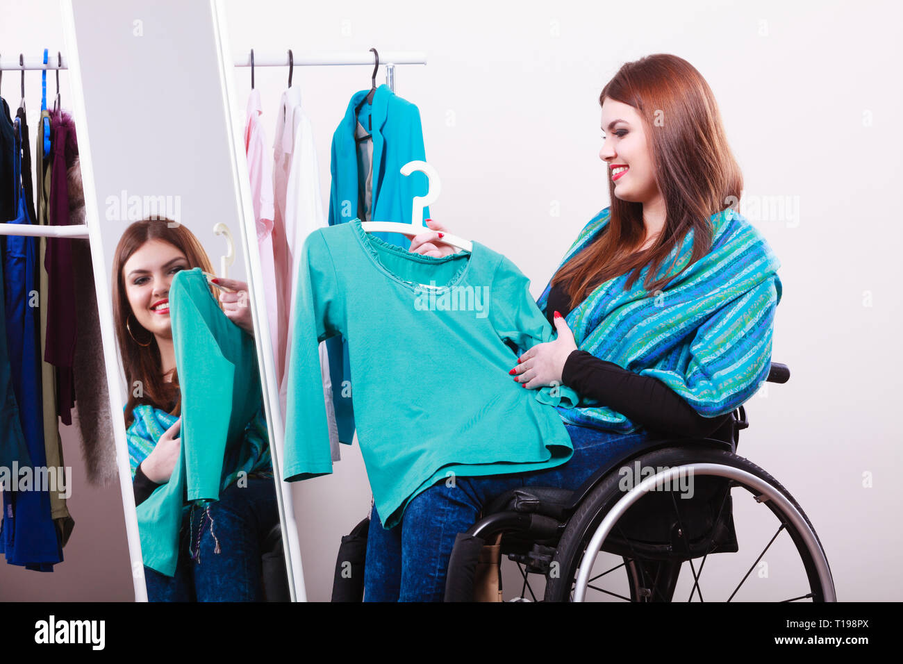 Real people, disability and handicap concept. Teen girl handicapped ...