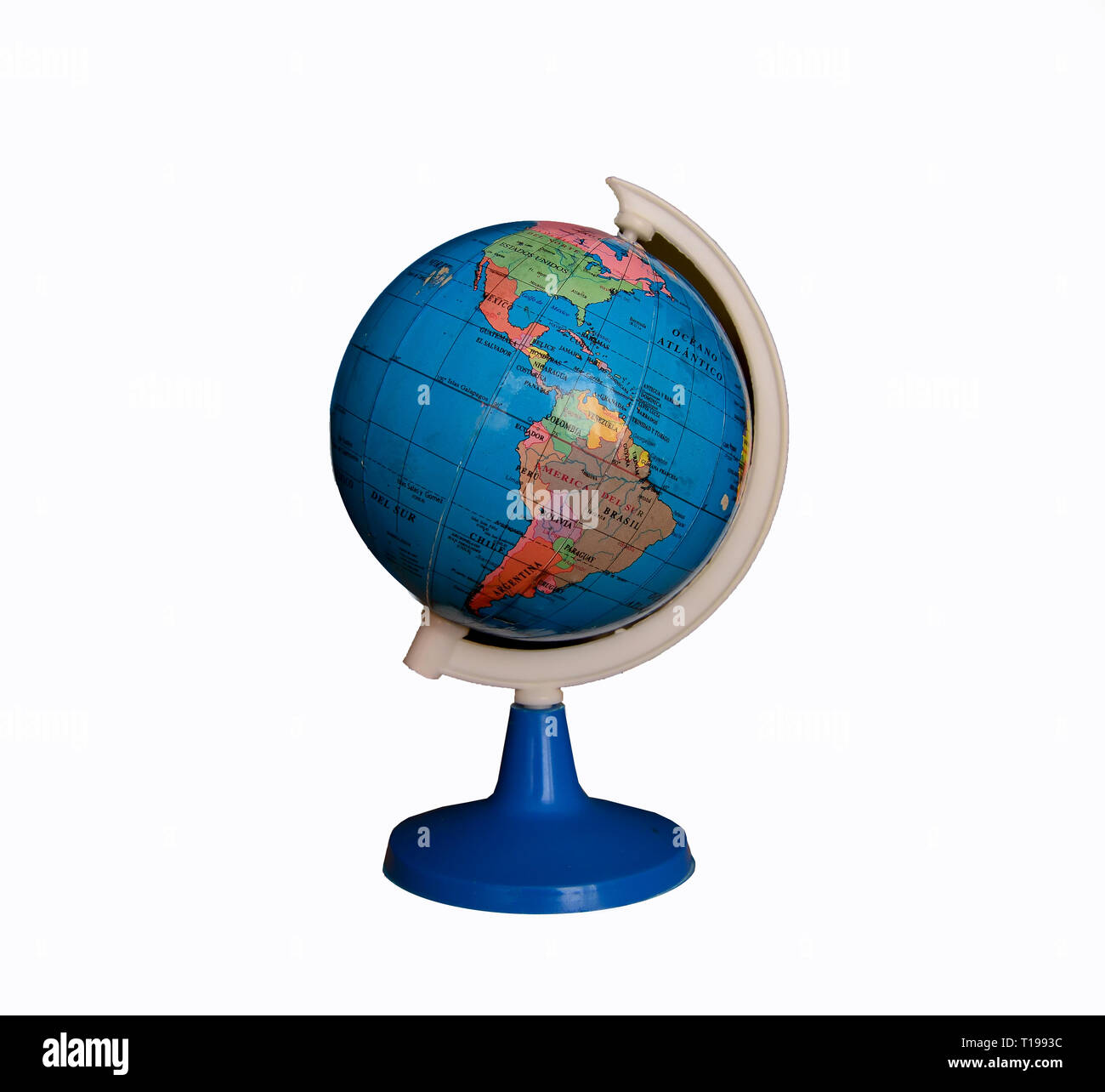 Earth globe with a white background Stock Photo - Alamy