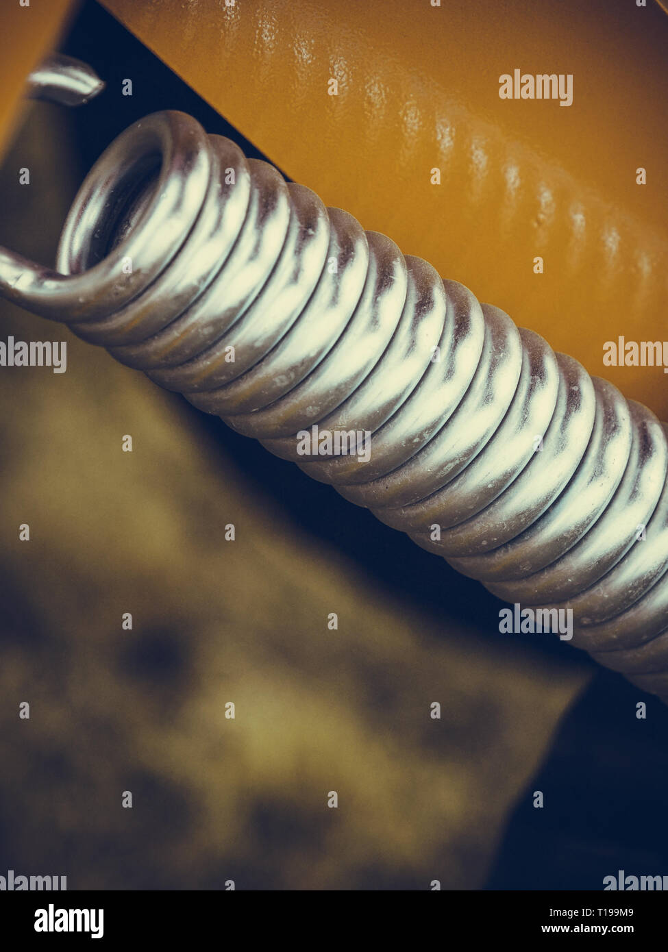 Industrial details, mechanical objects and tools concept. Springs on ...