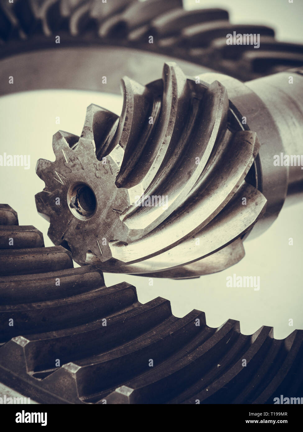 Differential transmission gearbox detailed closeup. Automobile ...