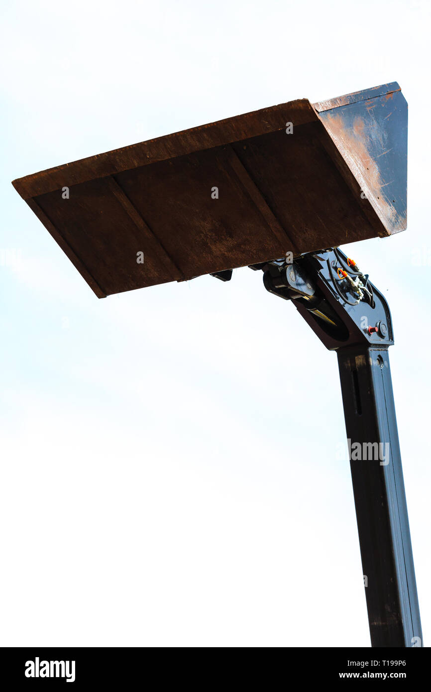 Machines, architecture building, heavy equipment concept. Bucket loader ...