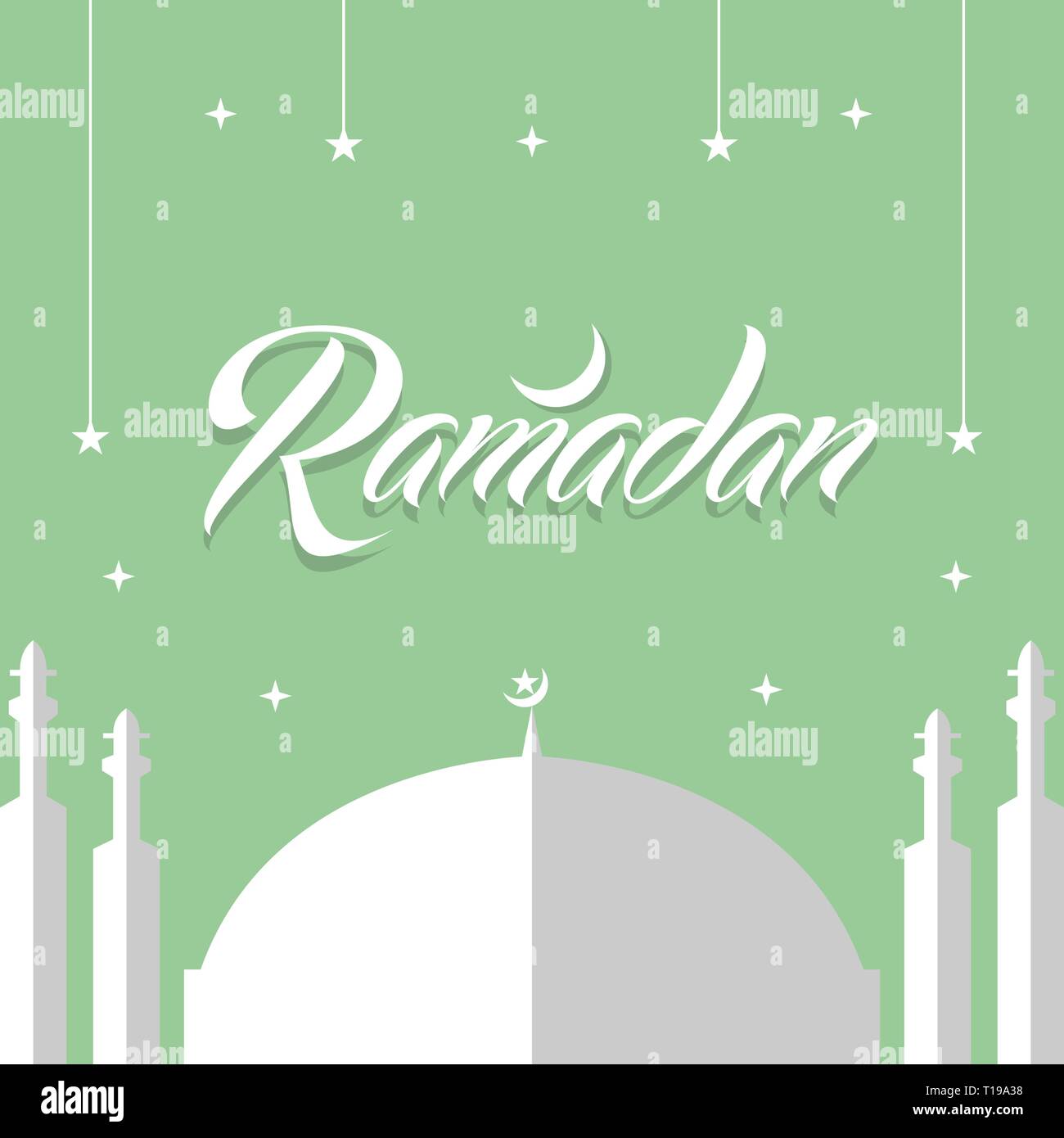 Ramadan kareem flat greeting Stock Vector Images - Alamy