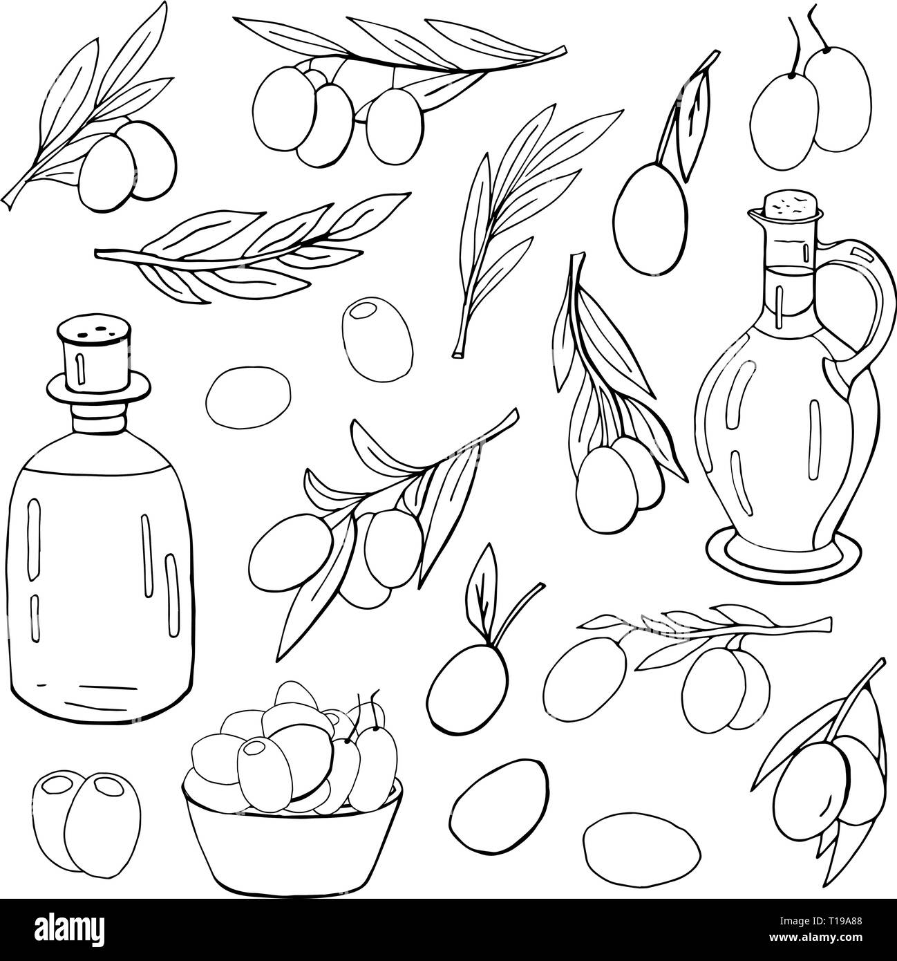 Olives cafe Stock Vector Images - Alamy