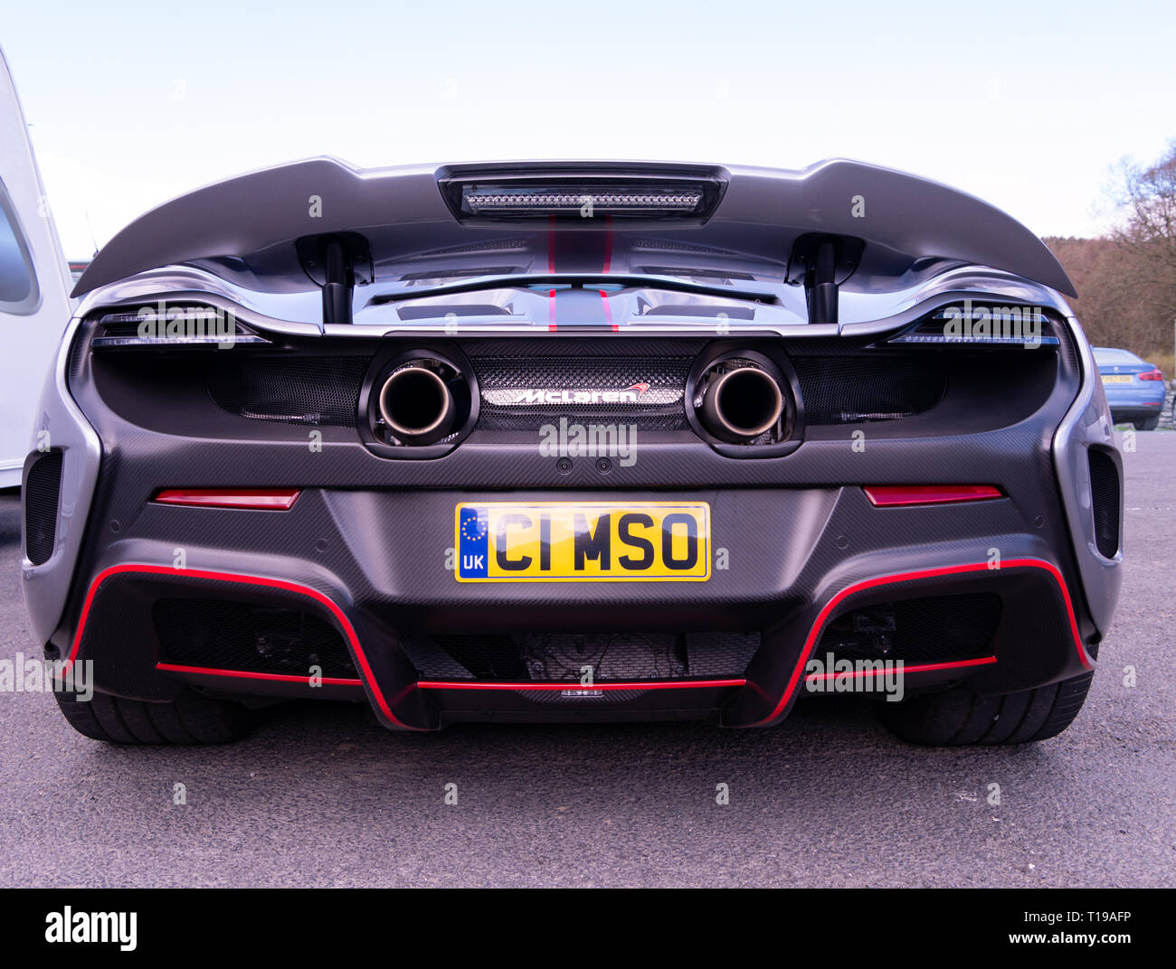 McLaren 675LT, rear view, Wales, UK Stock Photo - Alamy