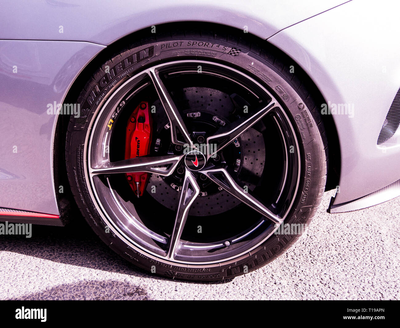 McLaren 675LT, Wheel, Wales, UK Stock Photo - Alamy