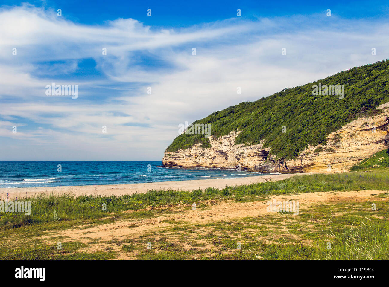 Istanbul, Turkey, 19 May 2017: Sea view of Cingoz Nature Park , Catalca ...
