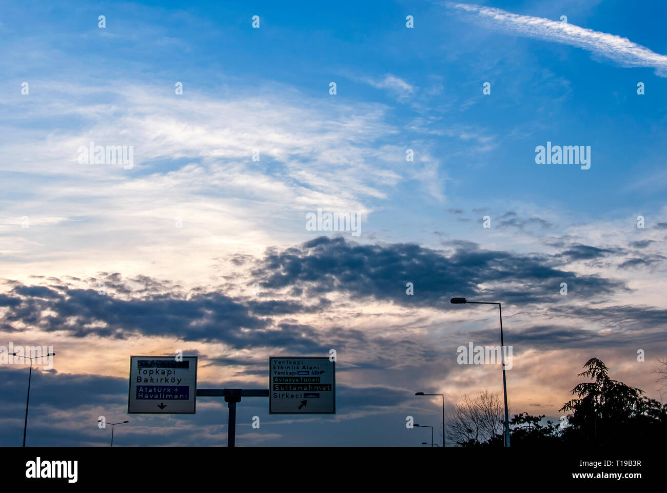 Istanbul, Turkey, 29 January 2019: City Signs Stock Photo - Alamy