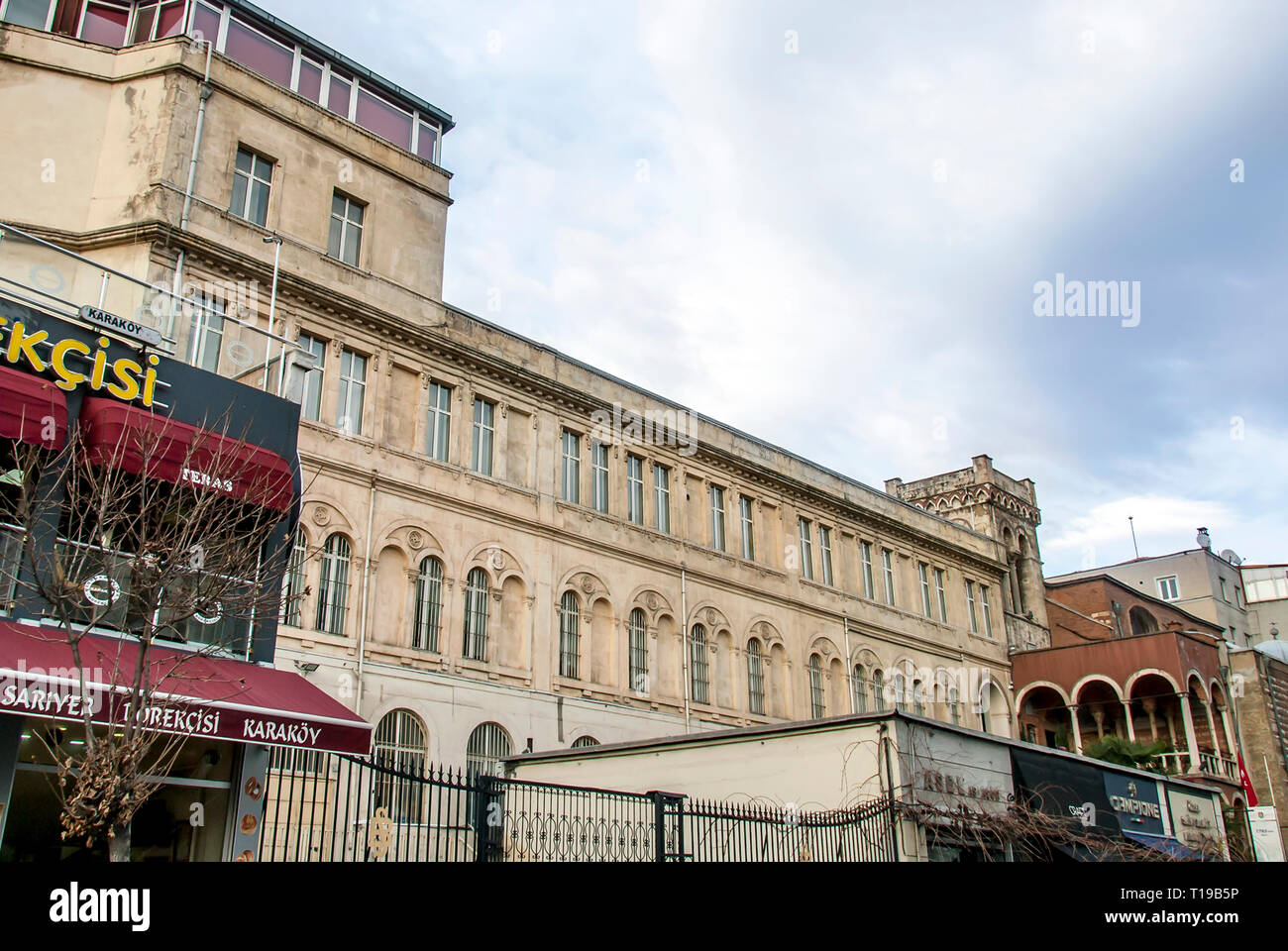 Istanbul, Turkey, 29 January 2019: Saint Benoit Lycee , Karakoy ...