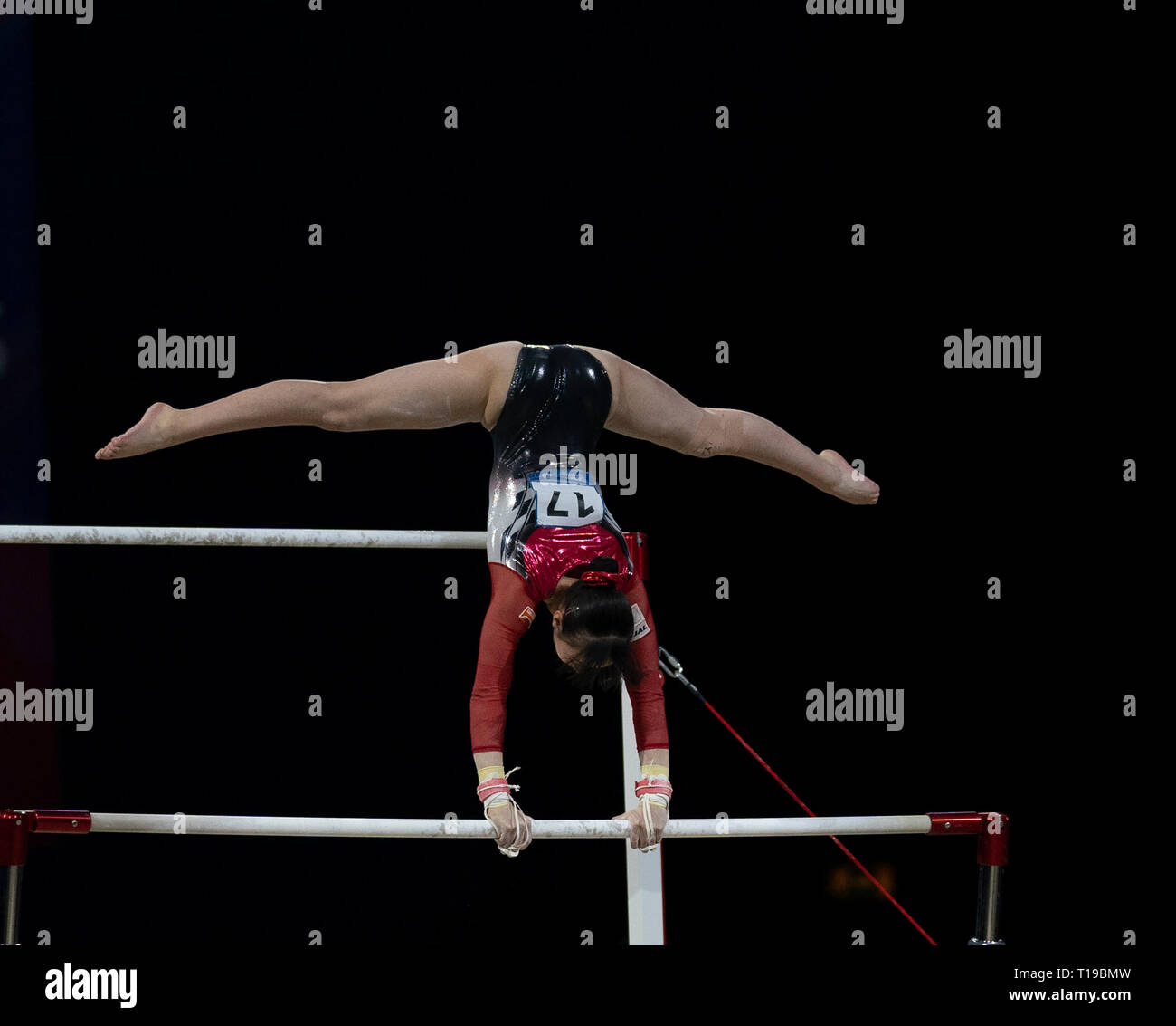 Nagi Kajita (Japan) in action during Gymnastics World Cup 2019 at ...
