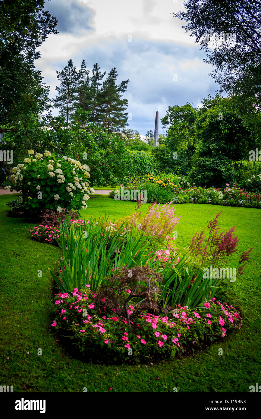 Summer green park. Grass, foliage, trees. Bright park. Summer Park ...