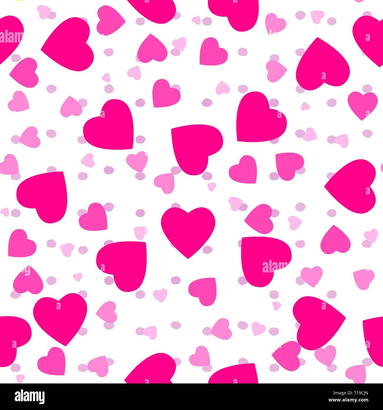 Heart seamless pattern. Pink heart. Packaging design for gift wrap ...
