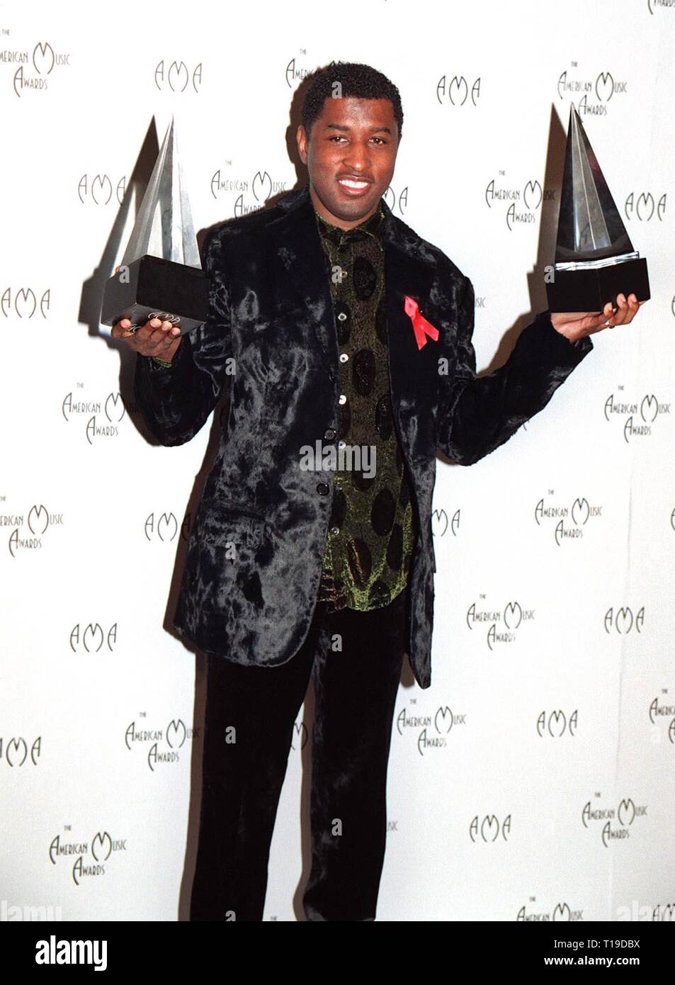 LOS ANGELES, CA - January 26, 1998: Singer BABYFACE at the American ...