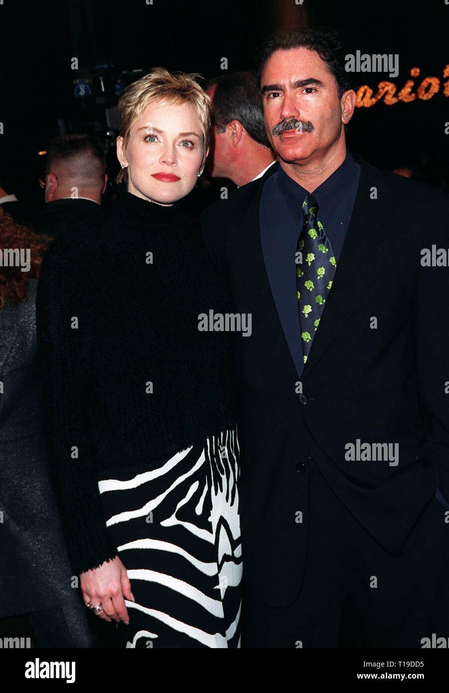LOS ANGELES, CA - February 11, 1998: Actress SHARON STONE & fiance PHIL ...