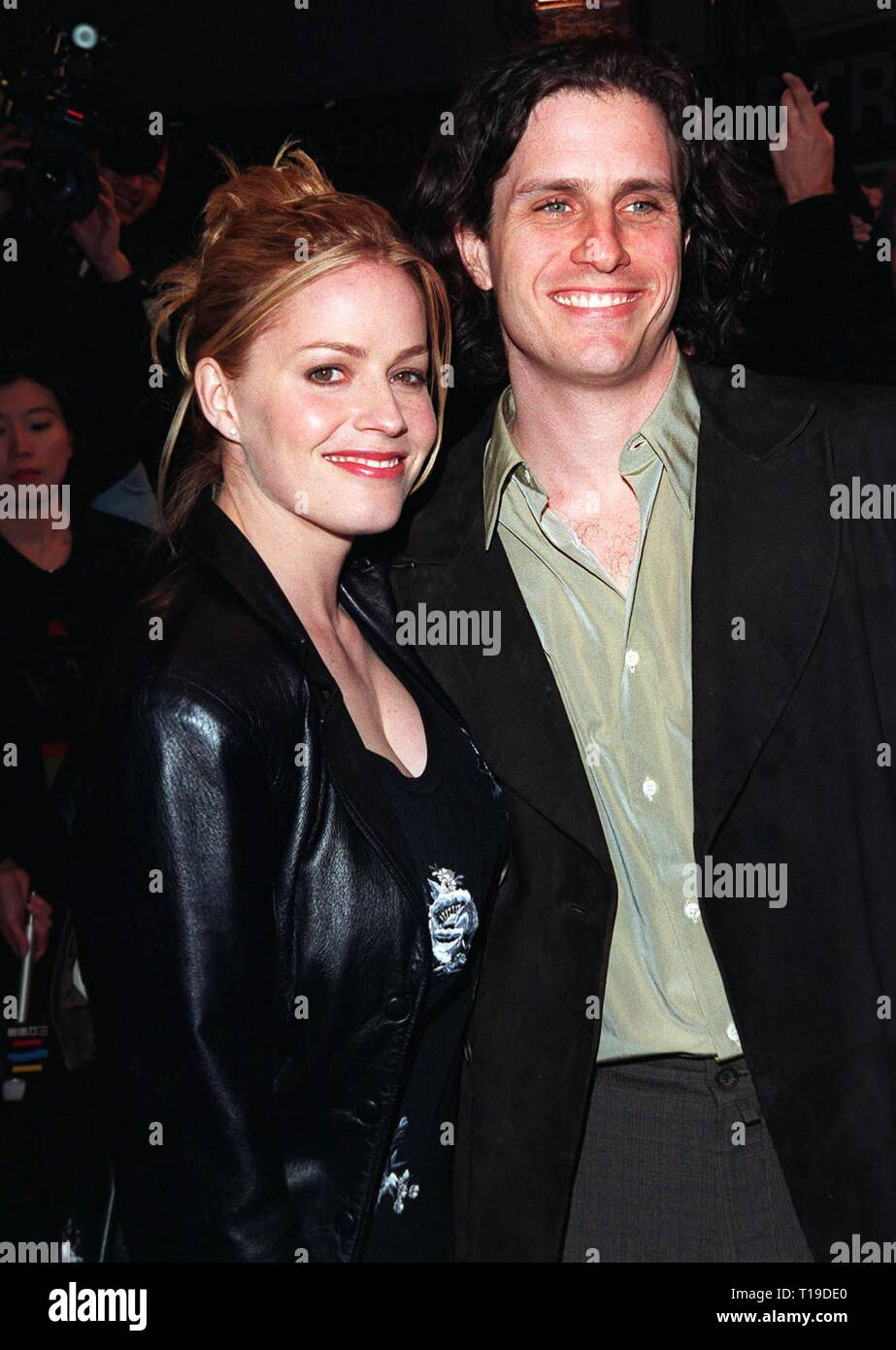 LOS ANGELES, CA - February 17, 1998: Actress ELISABETH SHUE & husband ...
