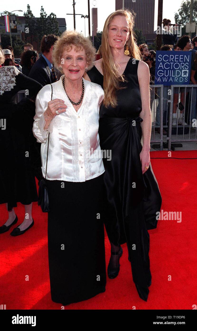 LOS ANGELES, CA - March 8, 1998: "Titanic" star GLORIA STUART (left ...
