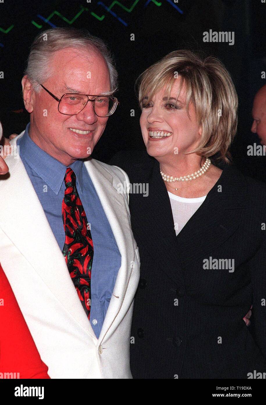 LOS ANGELES, CA - March 12, 1998: Former Dallas stars LARRY HAGMAN ...