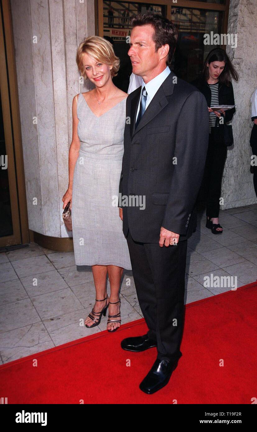 LOS ANGELES, CA - July 20, 1998: Actor DENNIS QUAID & actress wife MEG ...