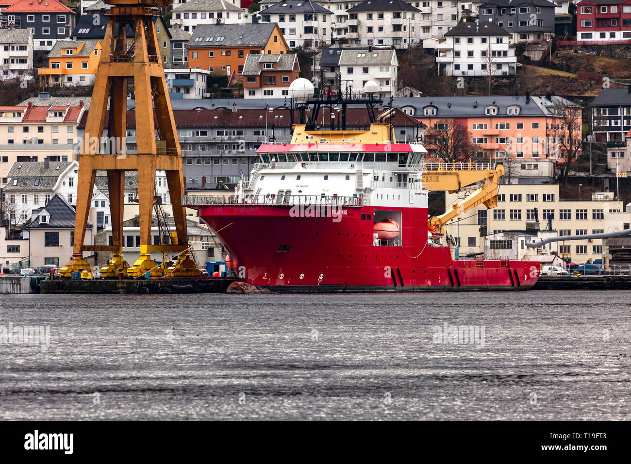 Multipurpose subsea CSV and MIR vessel Polar King, alongside a yard in ...