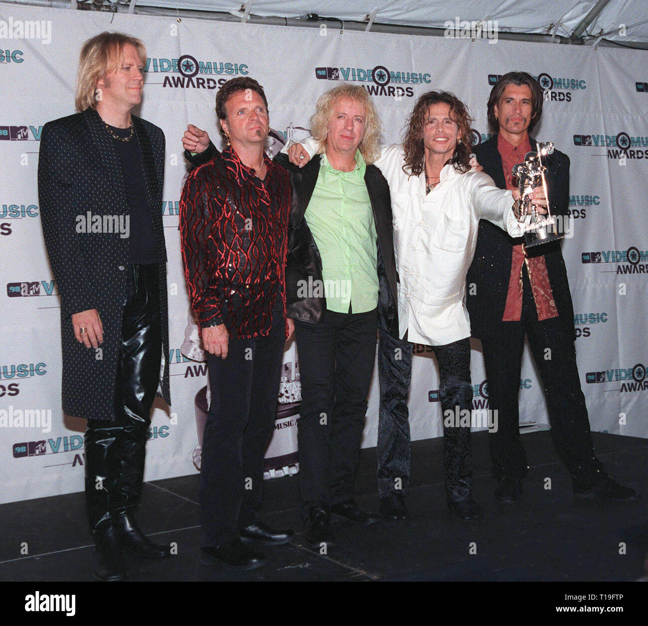 LOS ANGELES, CA - September 11, 1998: Rock group AEROSMITH at the MTV ...
