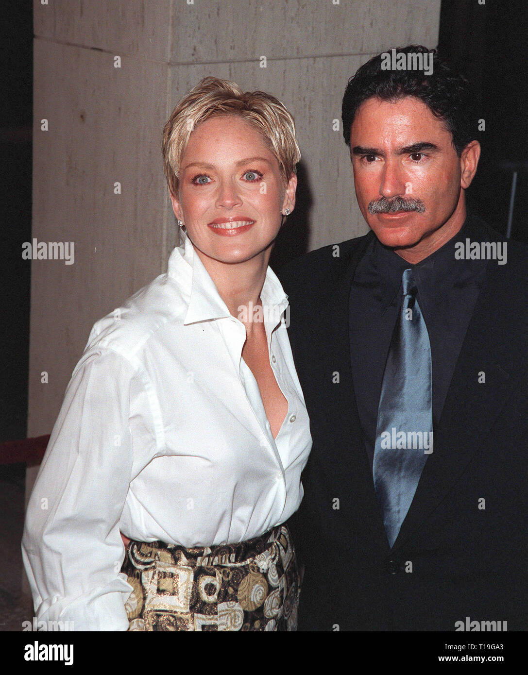 LOS ANGELES, CA - October 7, 1998: Actress SHARON STONE & husband PHIL ...