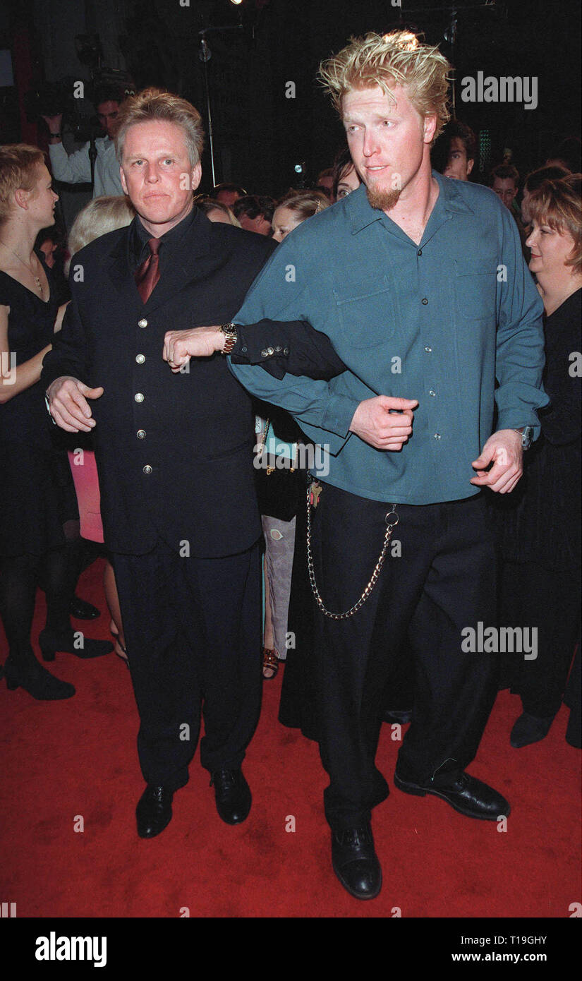 LOS ANGELES, CA - October 21, 1998: Actors GARY BUSEY (left) & son JAKE ...