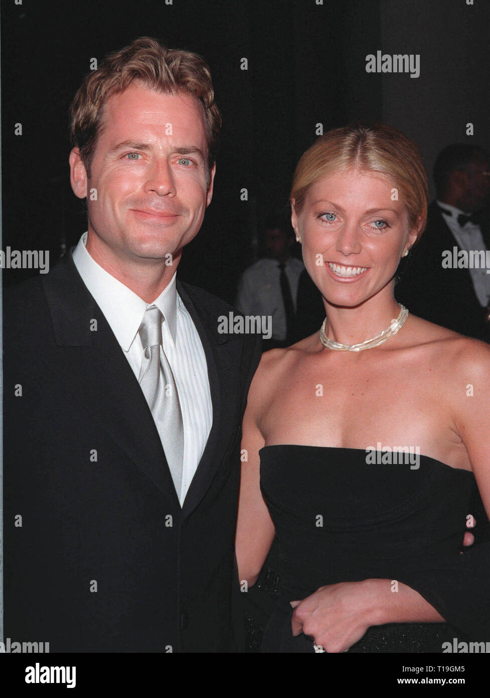 LOS ANGELES, CA - October 24, 1998: Actor GREG KINNEAR & former model wife HELEN LABDON at the ...