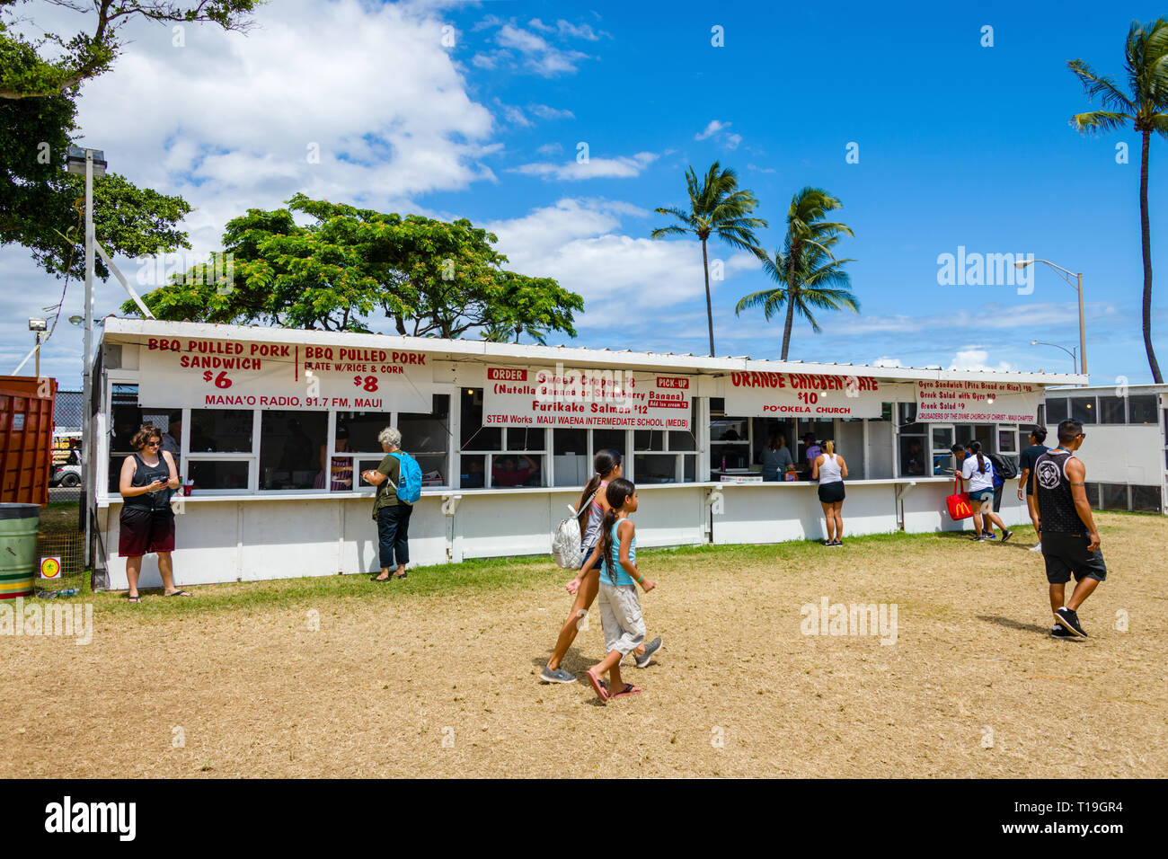 Maui Fair Food Court Stock Photo - Alamy