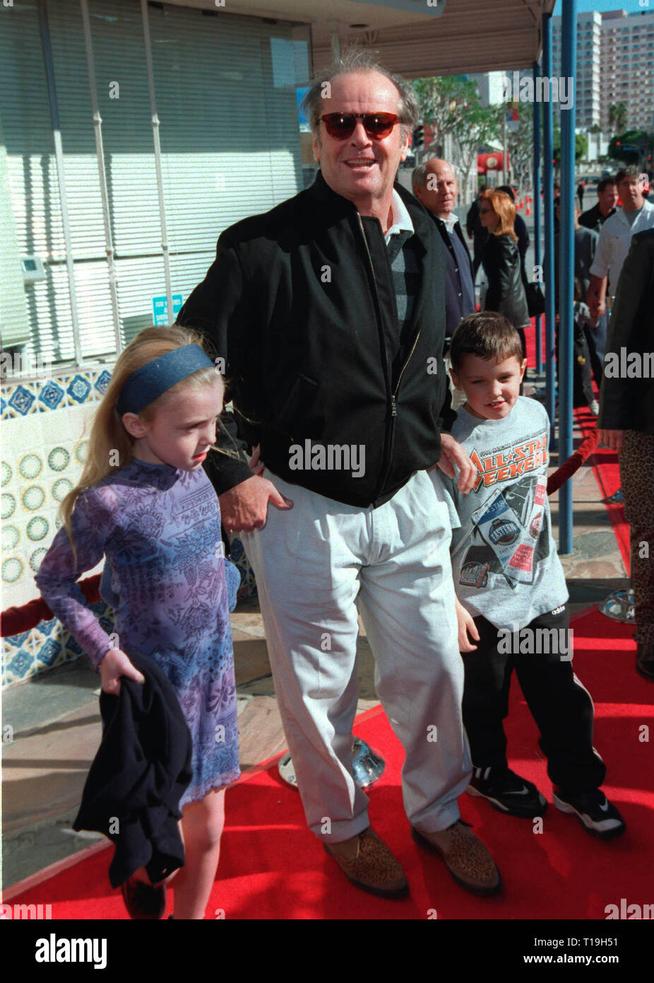 LOS ANGELES, CA - December 5, 1998: Actor JACK NICHOLSON & children at ...