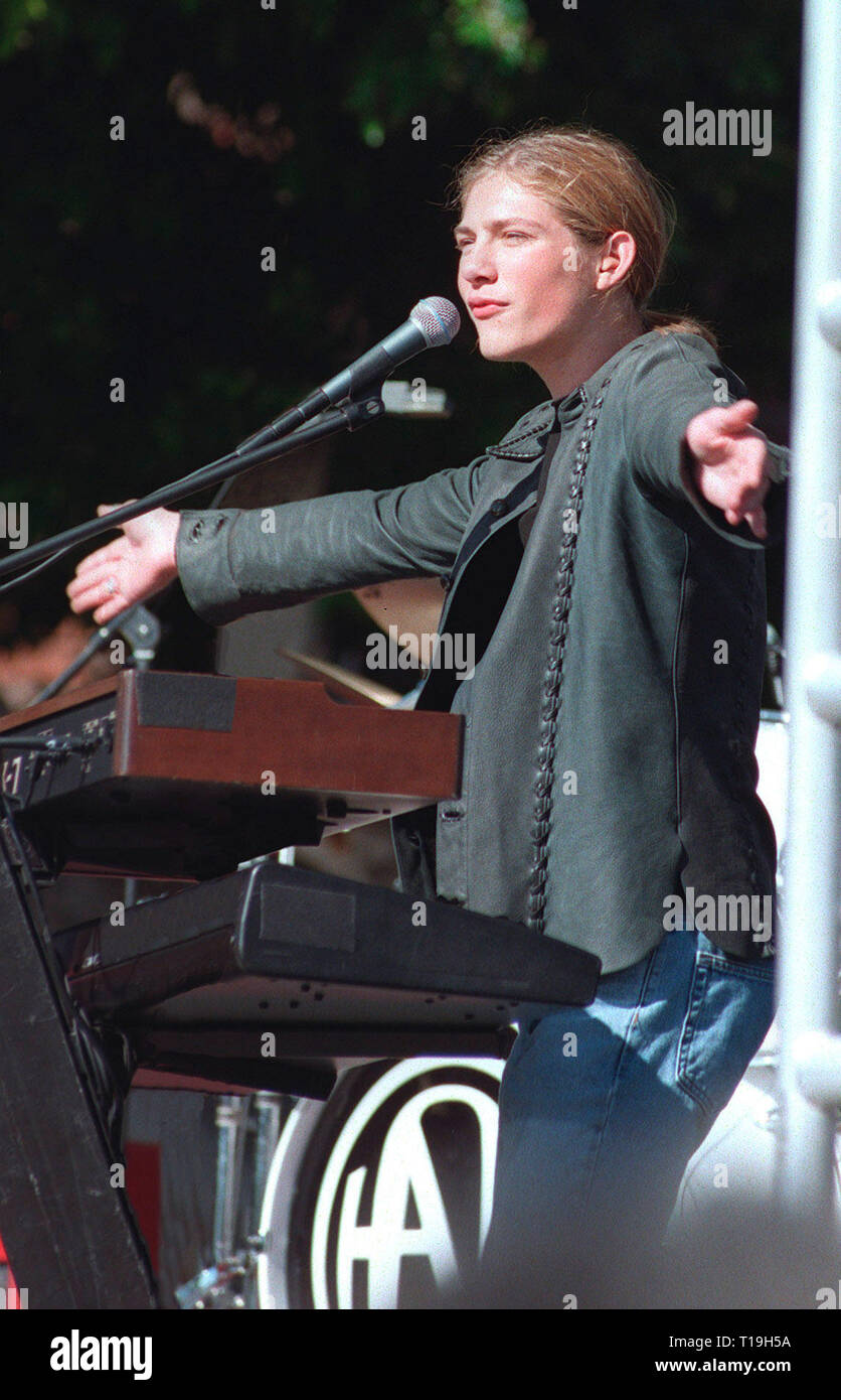 LOS ANGELES, CA - December 5, 1998: Singer/keyboardist TAYLOR HANSON of ...