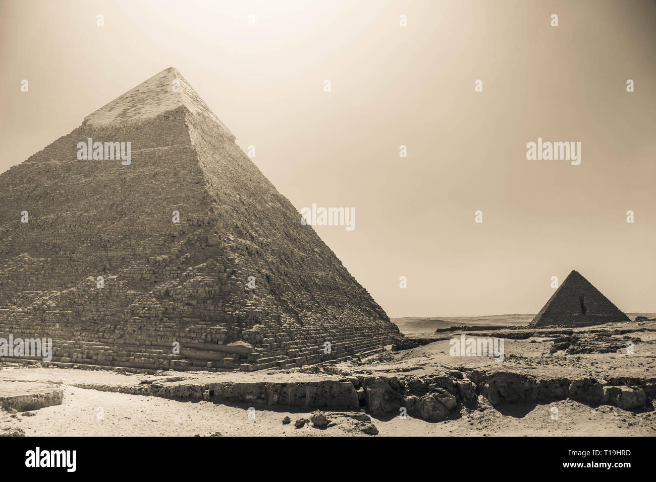 The Great Pyramids at Giza, Cairo, Egypt Stock Photo - Alamy
