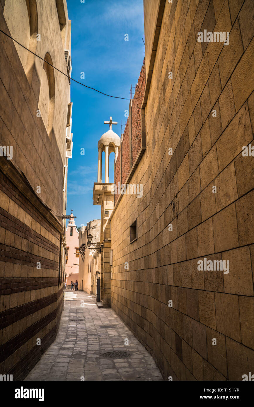 Back alleys of Coptic Cairo, Egypt Stock Photo - Alamy