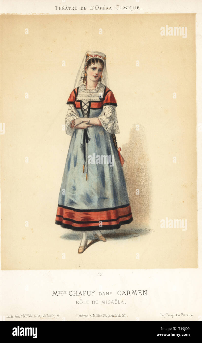 Marguerite Chapuy, French soprano, in the role of Micaela in Bizet's ...