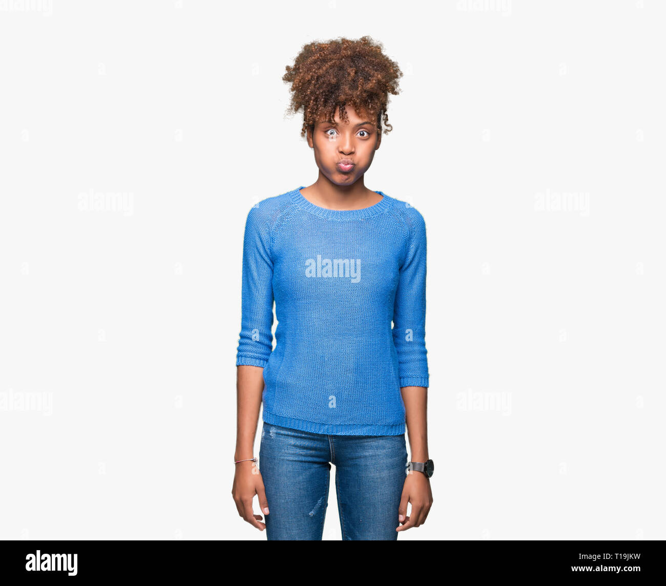 Puffed cheeks woman Cut Out Stock Images & Pictures - Alamy