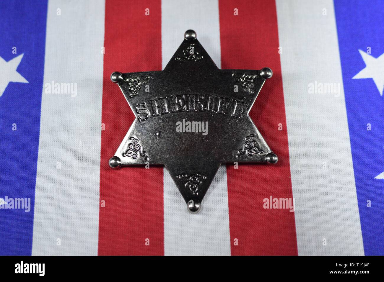 Sheriff cowboy gun badge hi-res stock photography and images - Alamy